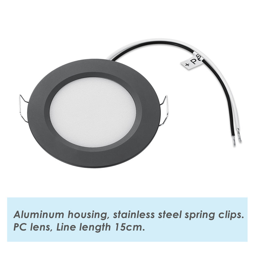 6 x DC 12V Recessed LED Ceiling Lights, Caravan Campervan Downlights 2 ...
